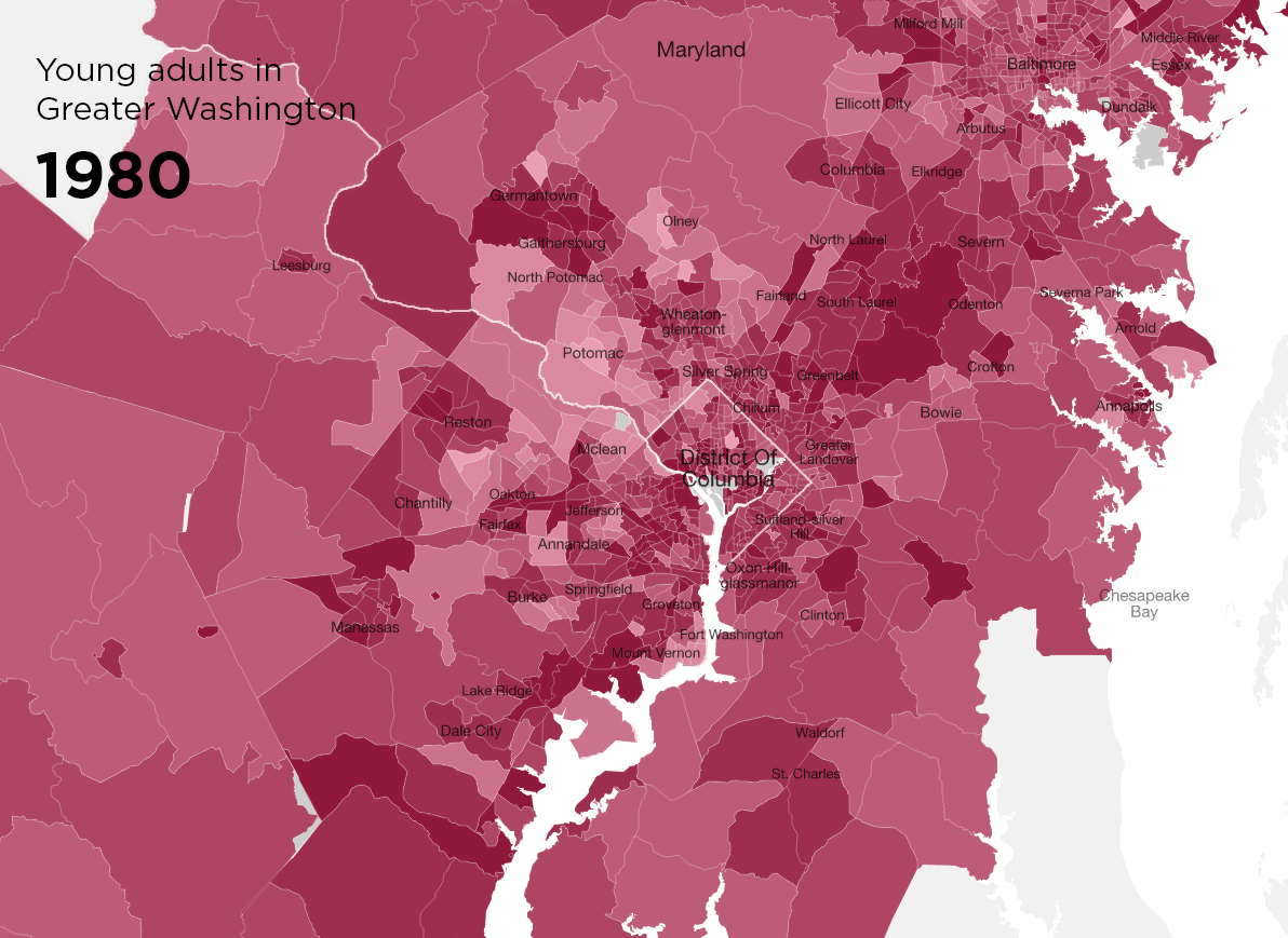 just up the pike: watch the region get older as young people cluster ...