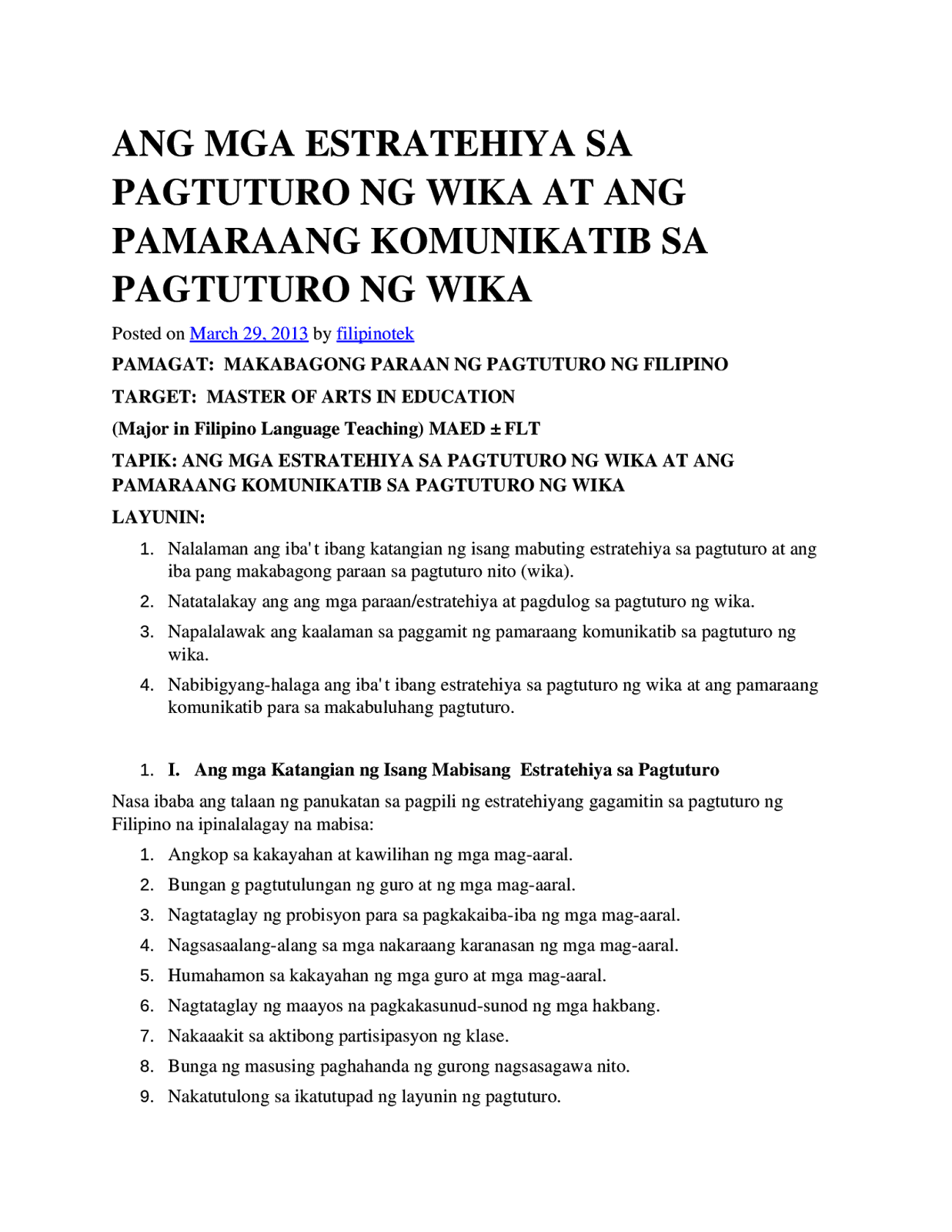 mga katangian ng wika - philippin news collections