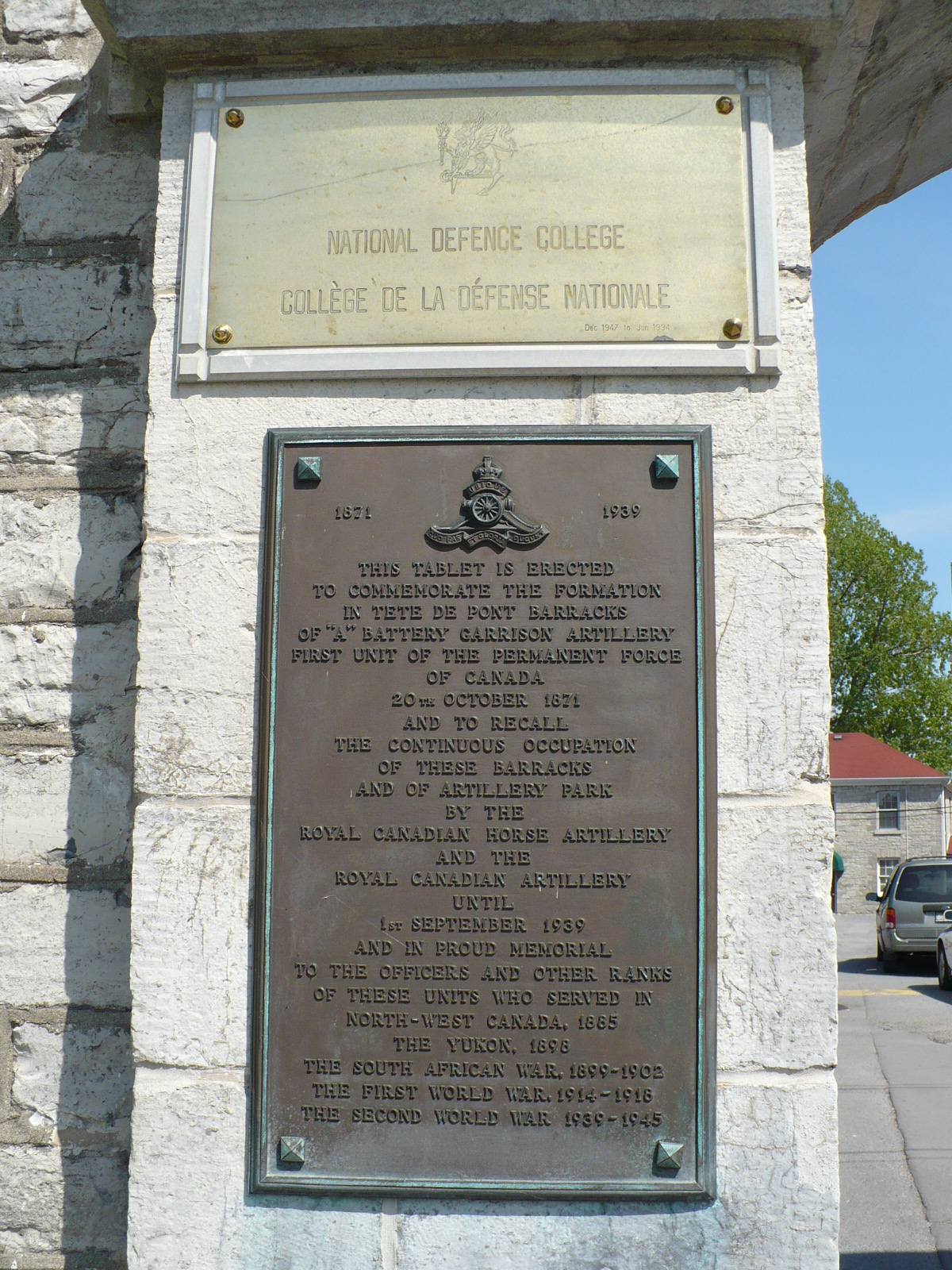 Ontario War Memorials: Kingston - Fort Frontenac