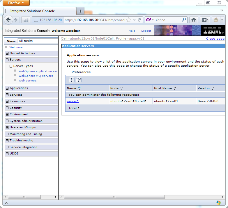 The Laboratory: Install and Uninstall IBM Websphere Application Server 7