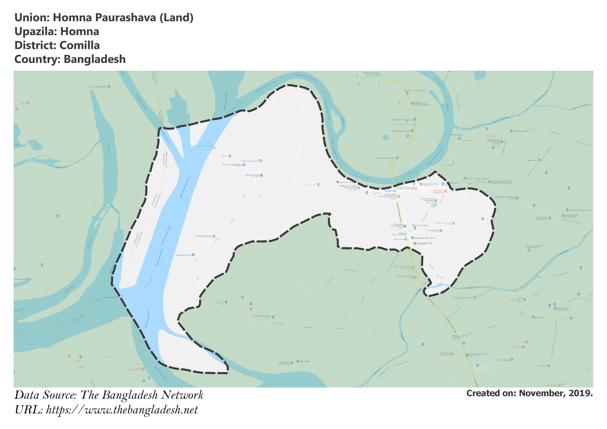Homna Paurashava, Comilla