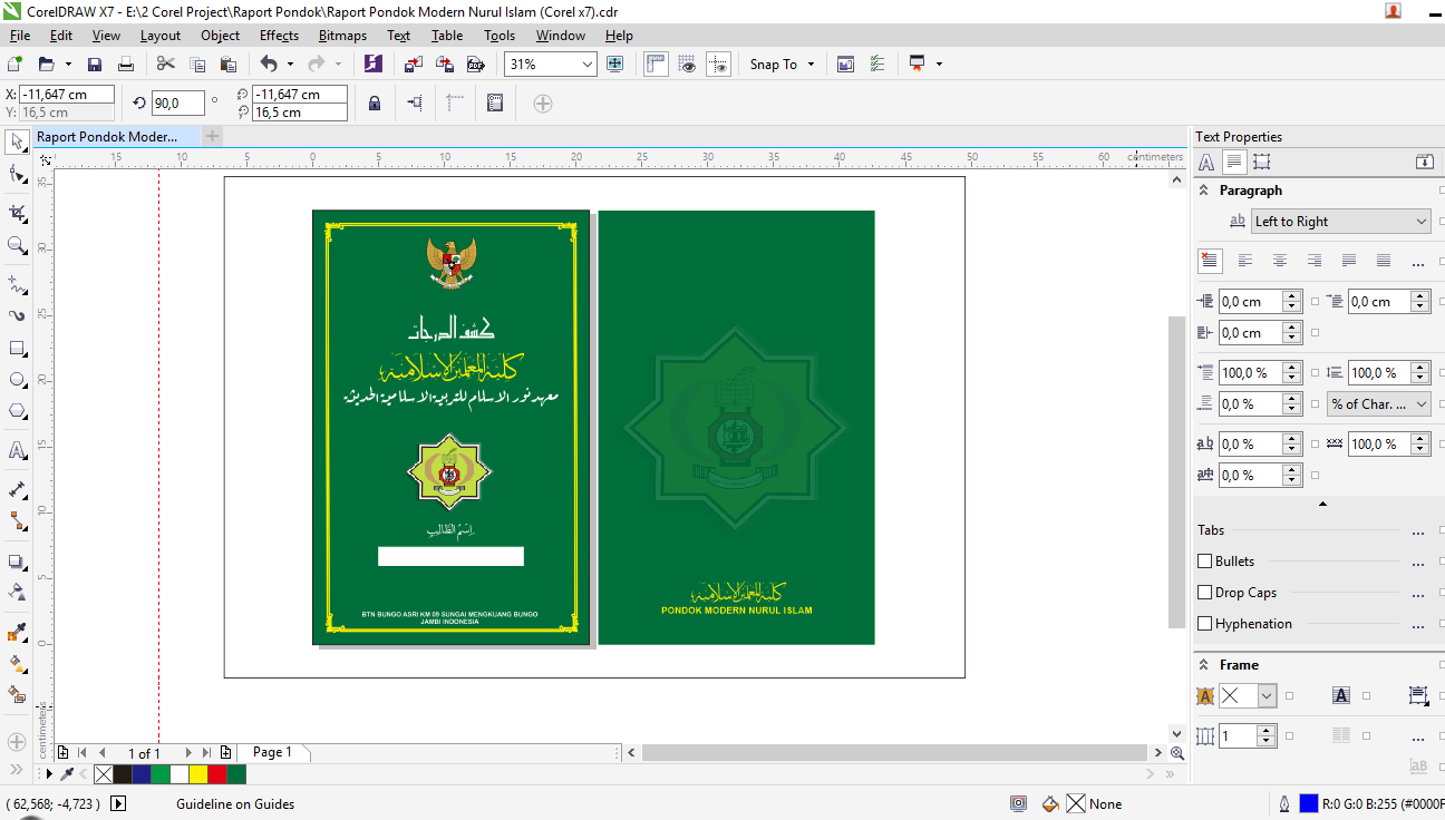 Contoh Desain Cover Raport Pondok Modern Nurul Islam - Pondok Modern ...