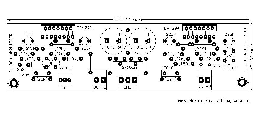 Audio Kreatif: Layout PCB TDA7294 2x100Watt