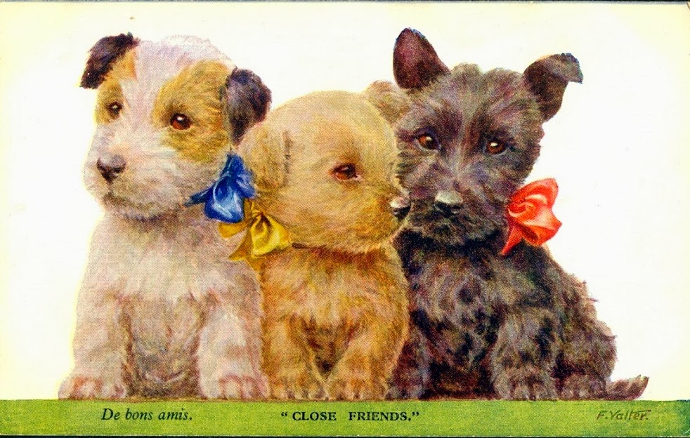 Мир искусства в живописи: Florence E. Valter - DOG POSTCARD