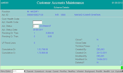 Finacle Step-By-Step: Activation of Dormant Account
