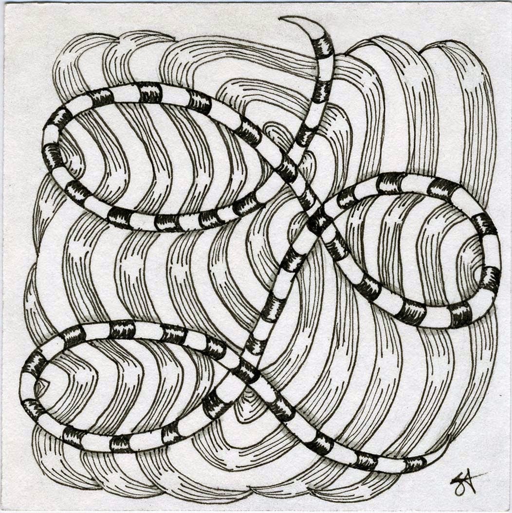 Tickled To Tangle: "It's a String Thing" #55 Tiles