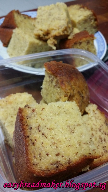 Easy Breadmaker and Cooking 简单面包机: Bread Machine Banana Cake