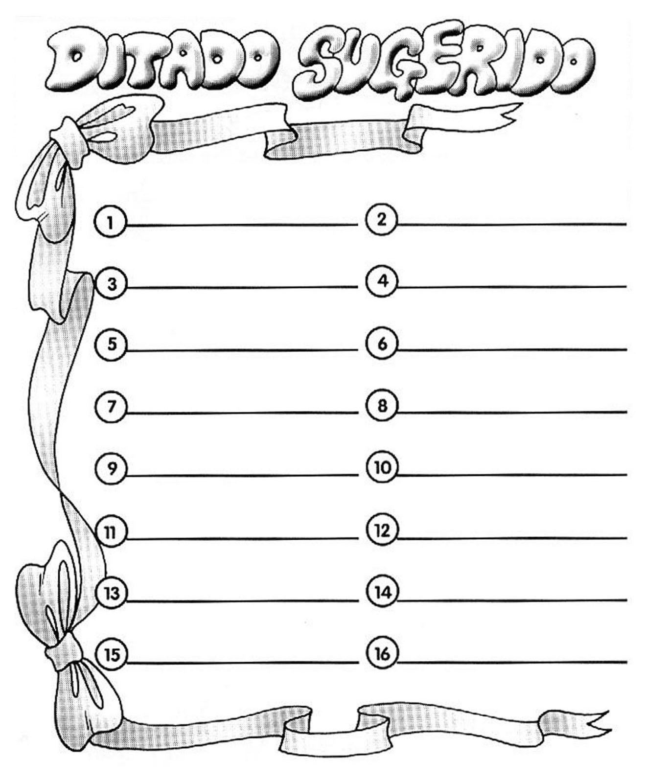 JORNAL PONTO COM: Modelo de ditados