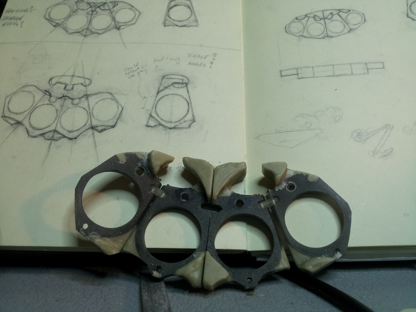 Kilroy's Attic: Path of Orion; Folding Brass Knuckle Ring