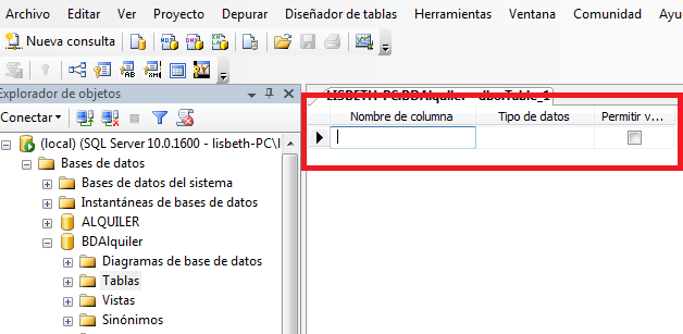 Creación de Tablas en SqlServer de Modo grafico - NeytorTec Tutoriales Web