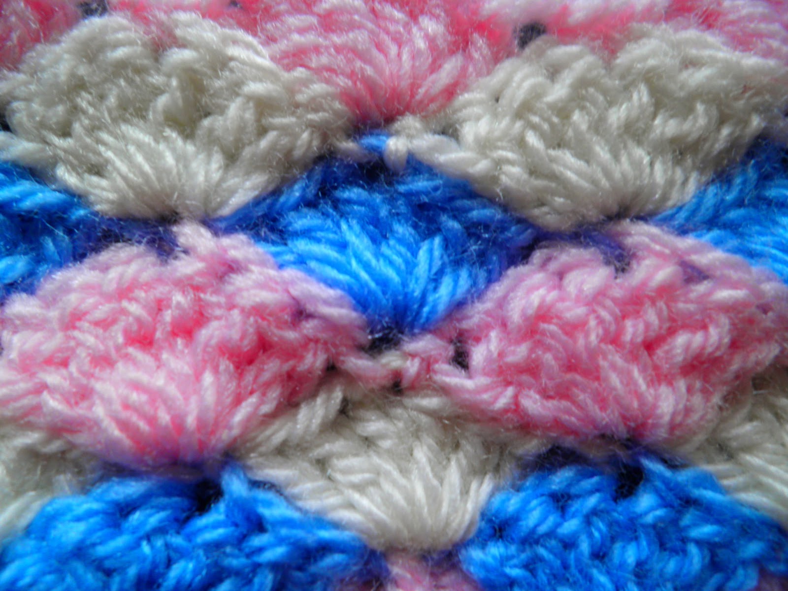 ARTES-ANAS: PUNTO DE CONCHA CROCHET, MUESTRA Y DIAGRAMA