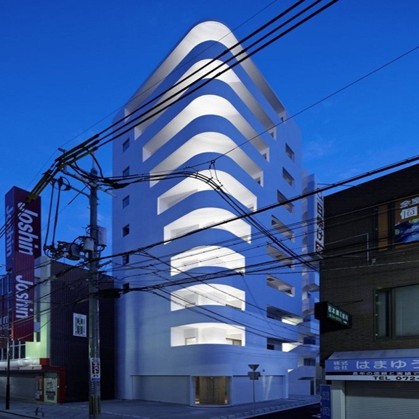 Japan's Minimal Apartment Tower Resembles a White Ship ~ Big Fun - The ...