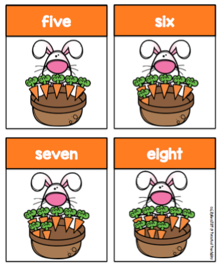 Spring Counting Carrots ~ Preschool Printables