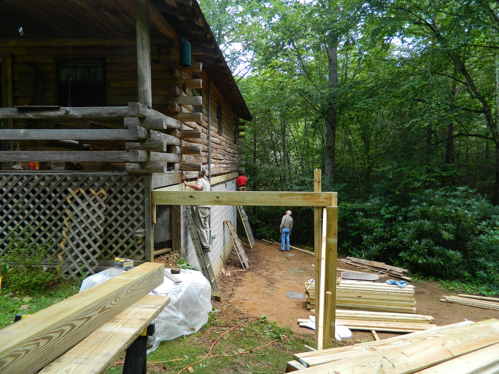 Lise's Log Cabin Life: Let The Deck Building Begin! And Lise's Deck ...