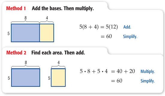 Mathnasium: Lesson Plan: Area Representation of the Distributive Property