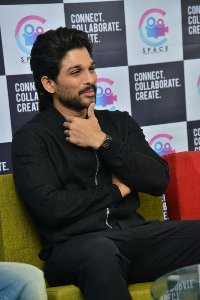 Allu Arjun in Black Dress at Navadeep's C-Space Launch - Hollywood ...
