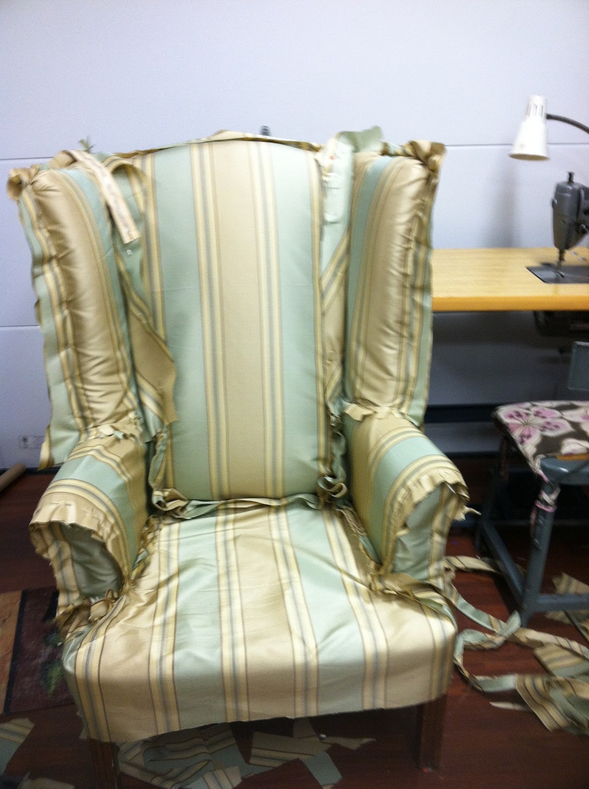 The Drapery Lady: Wing Chair Slipcover Instruction