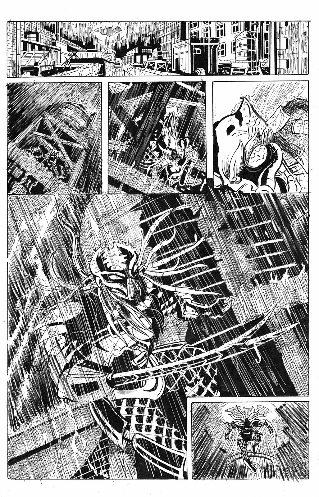 Dov Smiley: Comic Book Art: Batman VS Predator