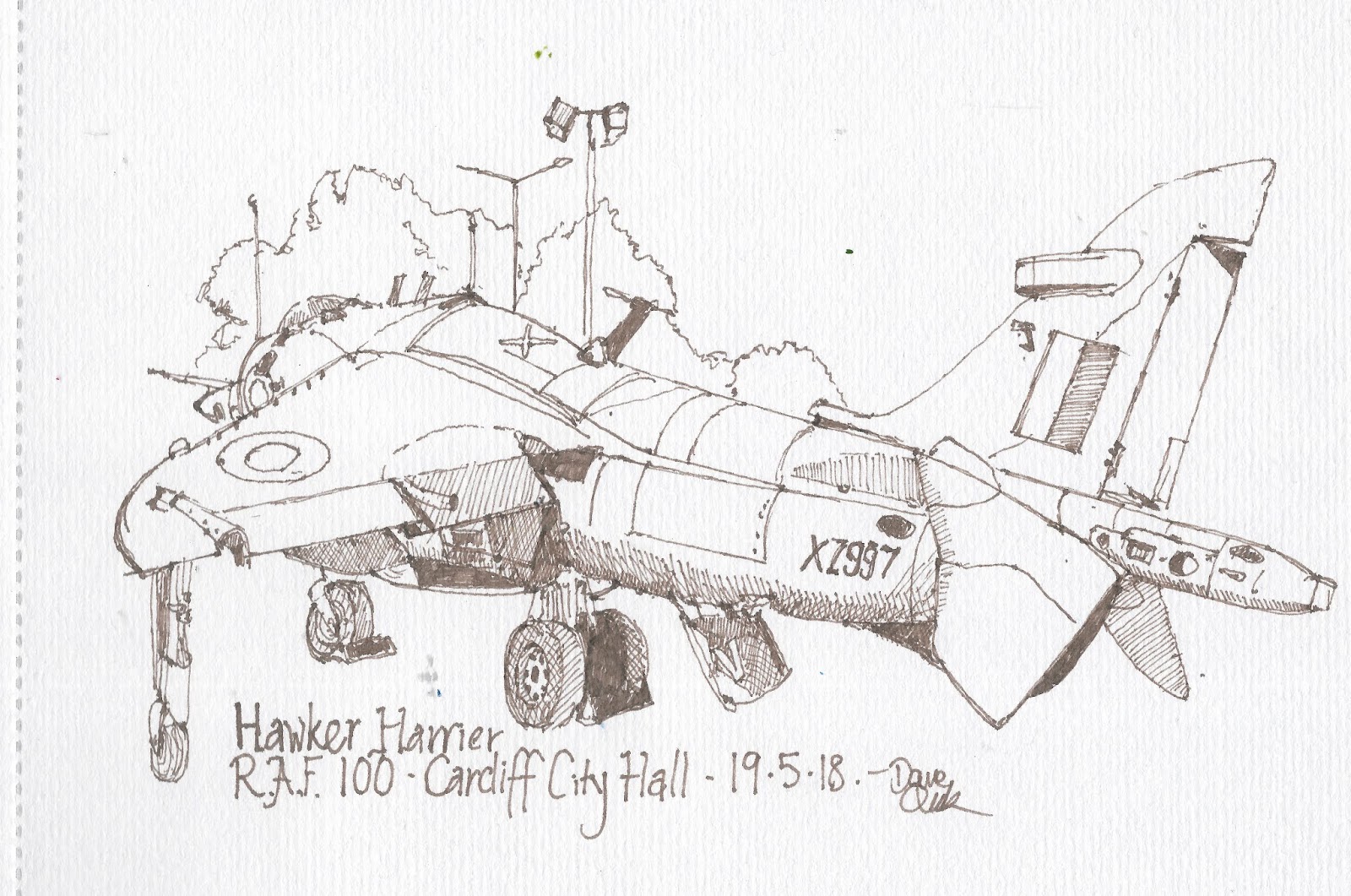 South Wales Urban Sketcher: One Sketch #55) RAF 100 celebrations ...
