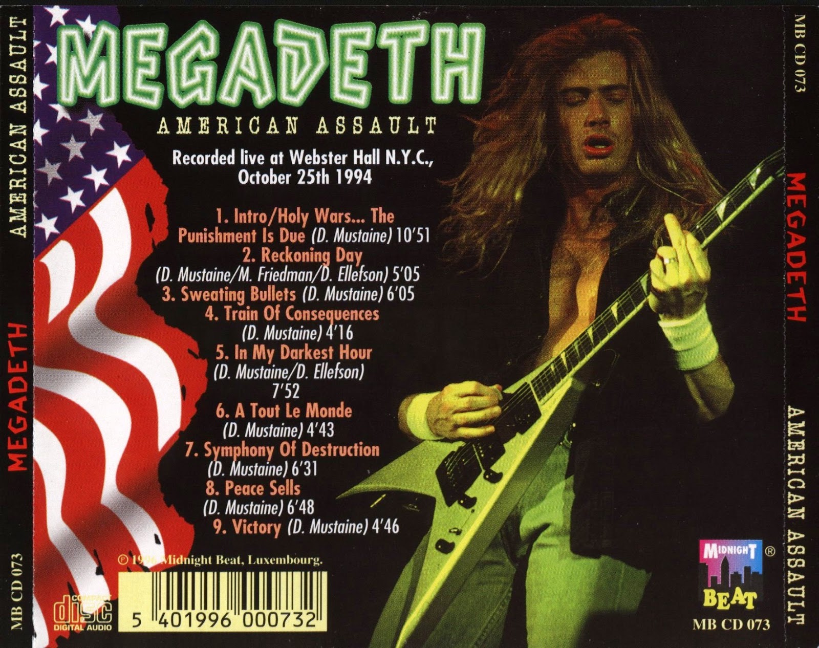 T.U.B.E.: Megadeth - 1994-10-25 - New York City, NY (SBD/FLAC)