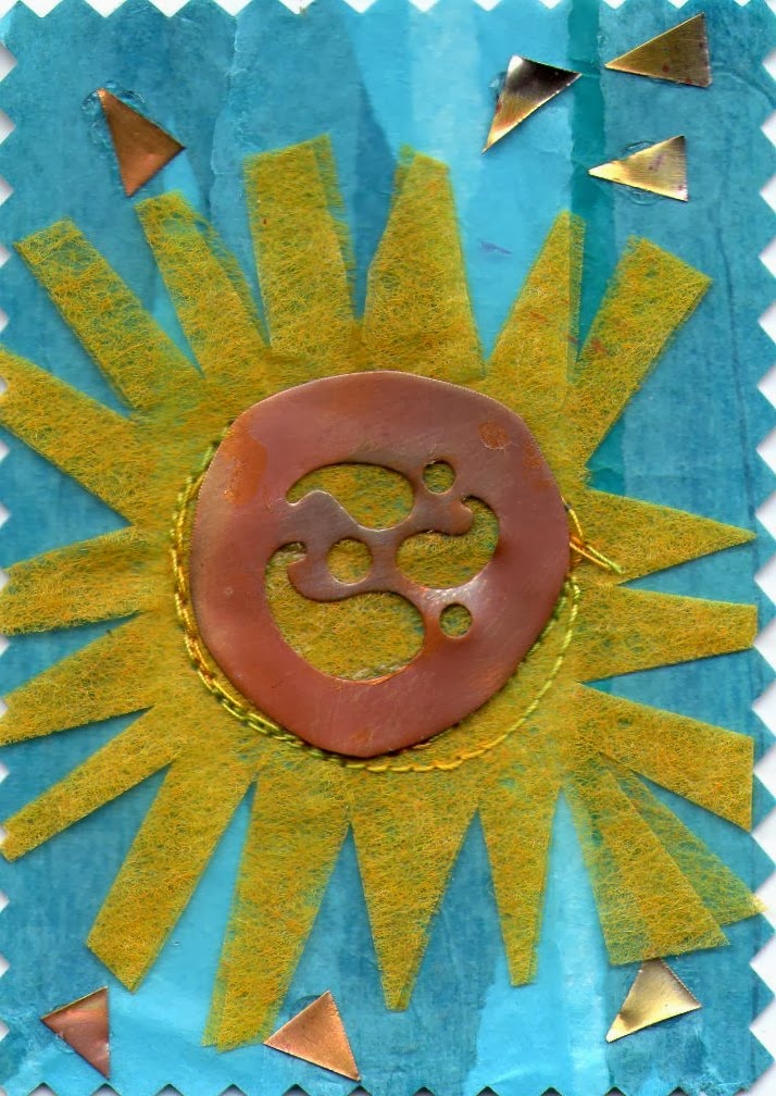 Kate's Quilting (and other arty stuff): Mixed Media: Sun