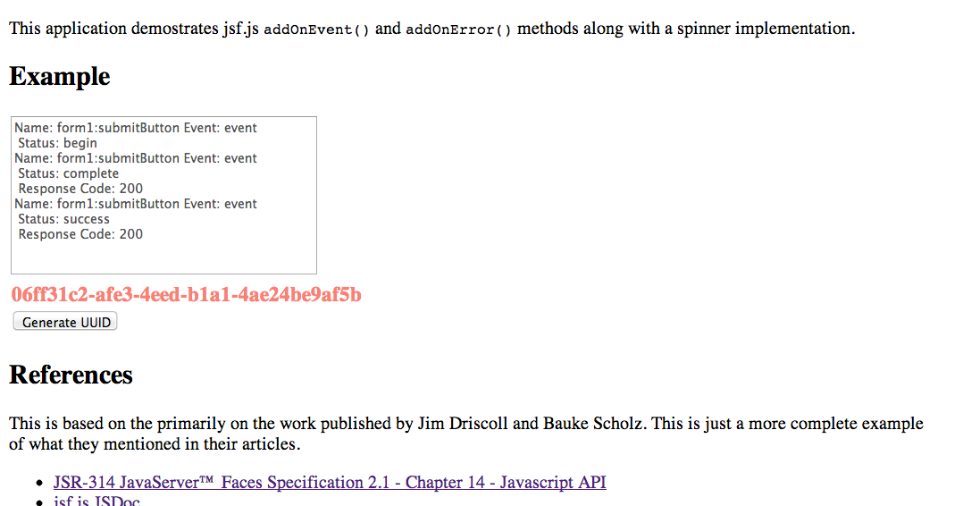 Jsf 2x Tip Of The Day Jsfjs Ajax Onevent And Onerror Examples