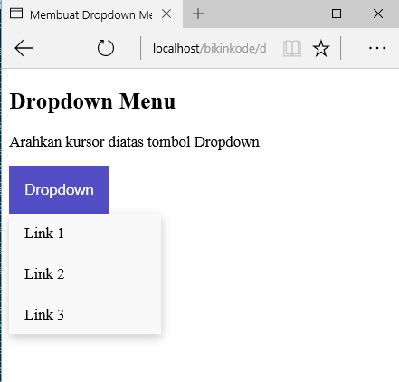 Tutorial CSS - Membuat Dropdown - bikin-kode