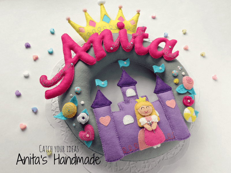 Filcowy wianuszek z imieniem