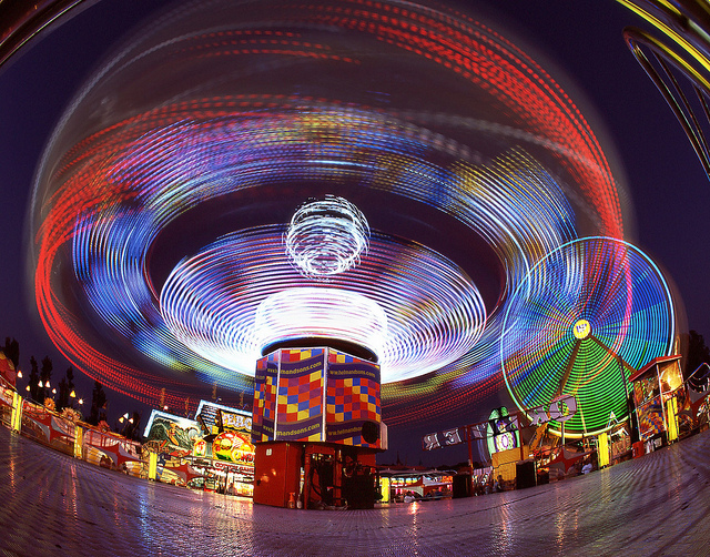 Long Exposure Ferris Wheel Photographs Taken by Film Camera
