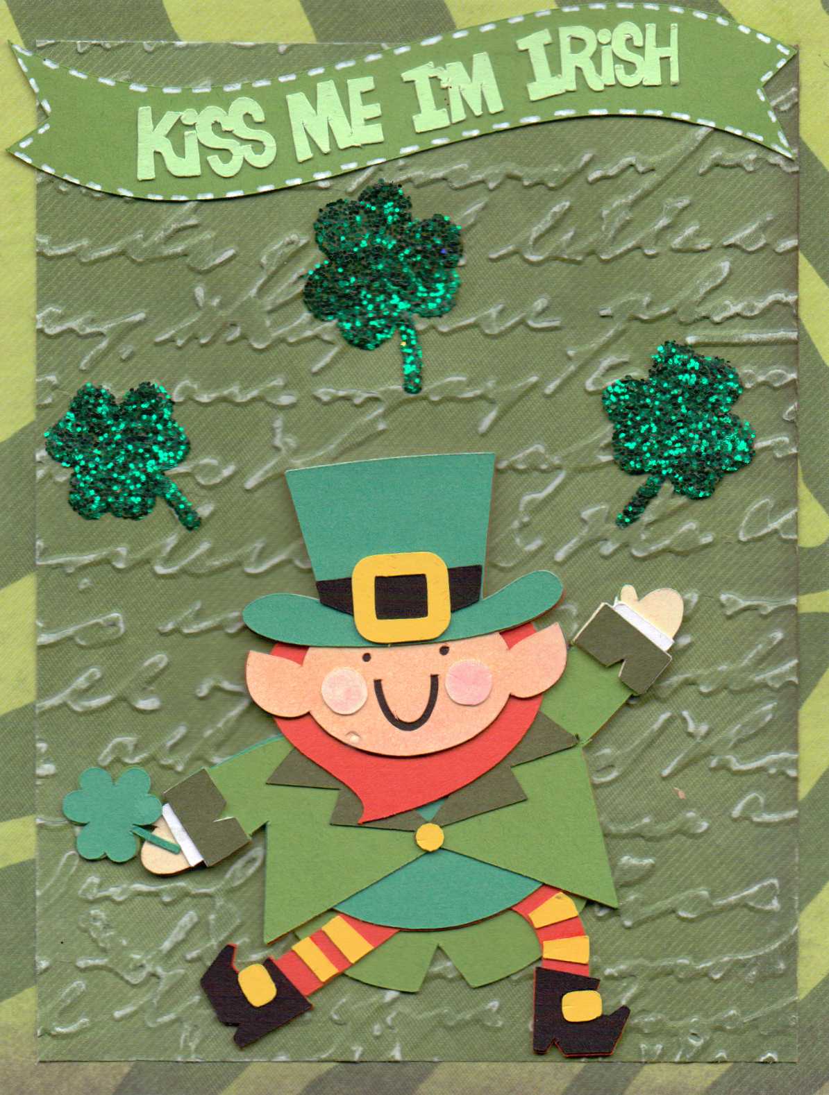 PAPER CRAFTS WITH THE PINK ARMADILLO: Kiss Me I'm Irish