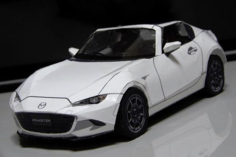 Mazda MX-5 RF Paper Model | Paperized Crafts