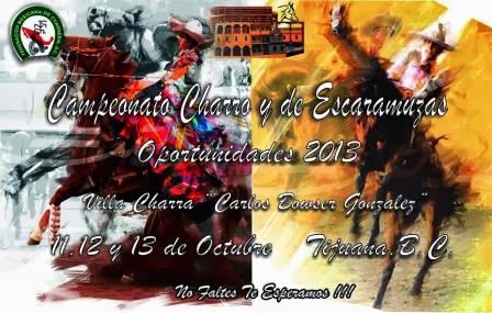 CAMPEONATO CHARRO Y DE ESCARAMUZAS OPORTUNIDADES 2013 EN LA VILLA ...