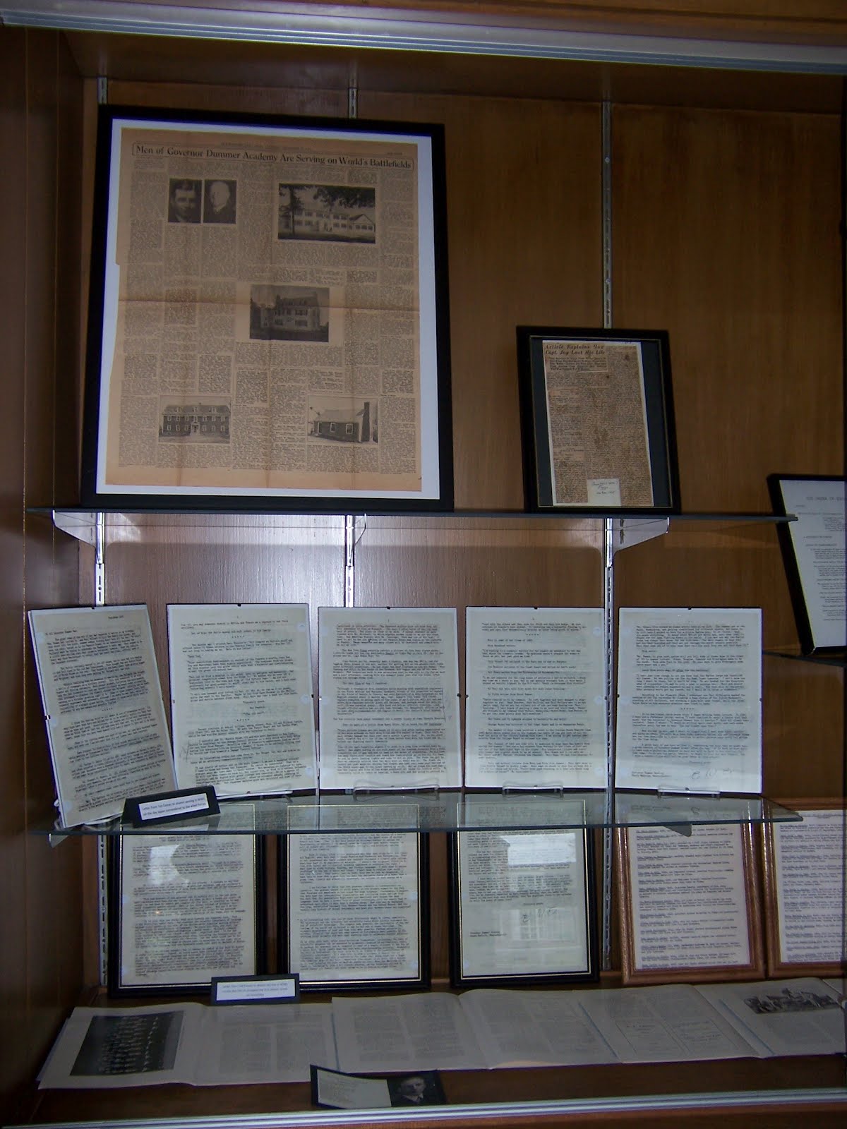 The Governor's Academy Archives: World War II display