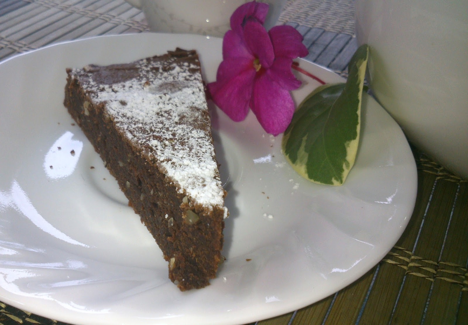 Cooking with Blueberry: Intense Chocolate Brownie Pie