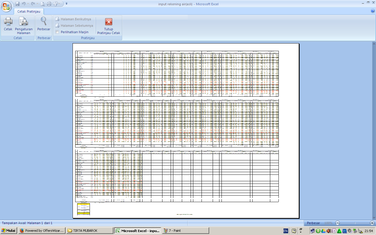 PENCATATAN REKENING AIR SEDERHANA ( excel ) | BADAN PENGELOLA SARANA ...