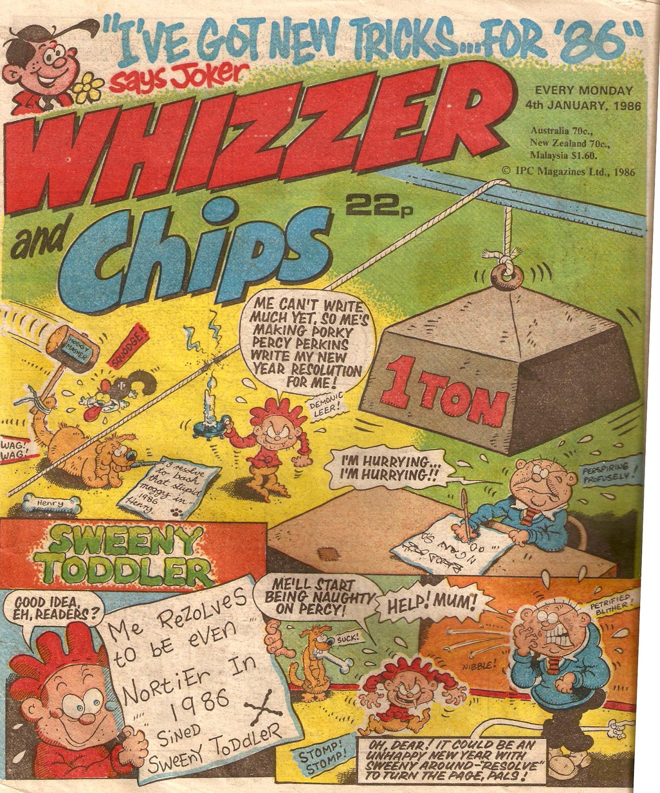 Wacky Comics!: Ringing In The New Year: Whizzer and Chips (1986)