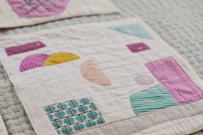 Plum and June: modern applique mini quilts