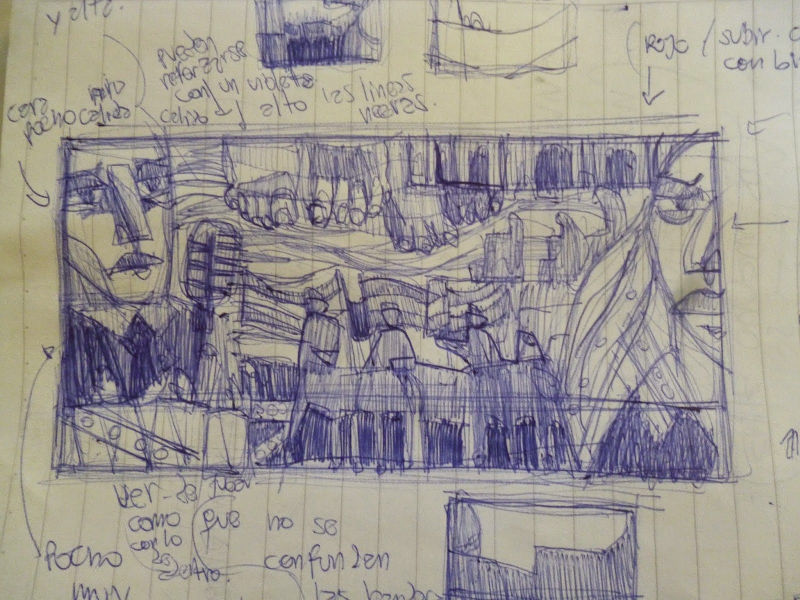 Pablo Anibal Lopez-Gestion Cultural.: Bocetos de Mural.