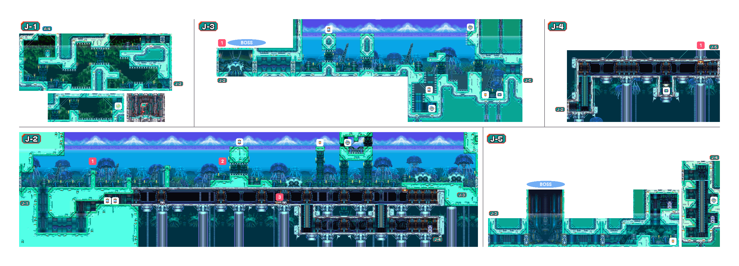 ROCKMAN ZX MAP AREA J - RMMH洛克人回憶之館