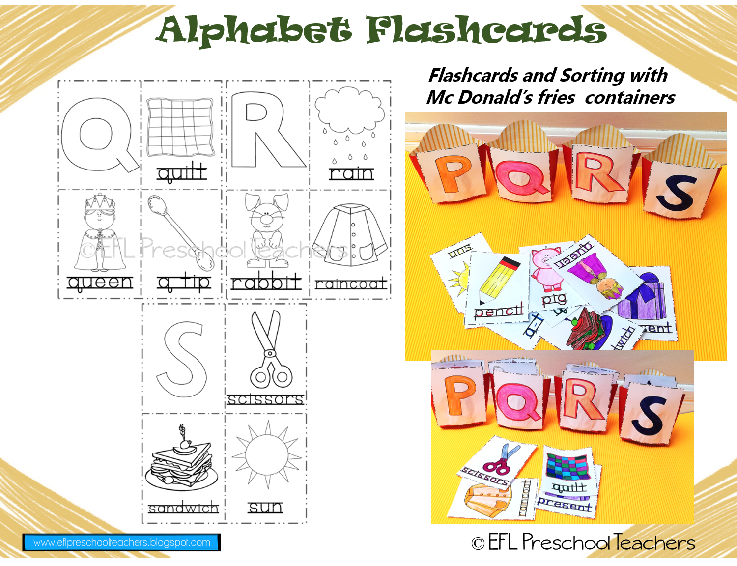 ESL/EFL Preschool Teachers: Alphabet Printable Flashcards and Posters ...