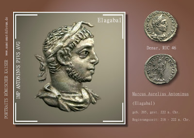 römische Kaiserportraits auf Münzen: Elagabal