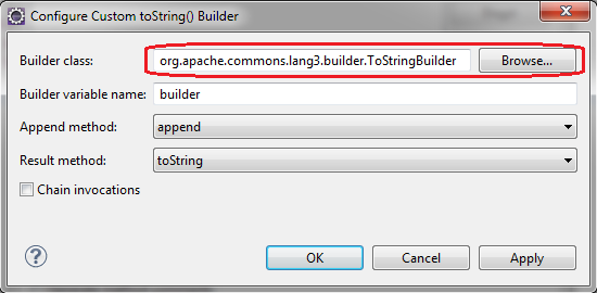 Thinking About It How To Generate Equals Hashcode Tostring And Compareto Using Apache