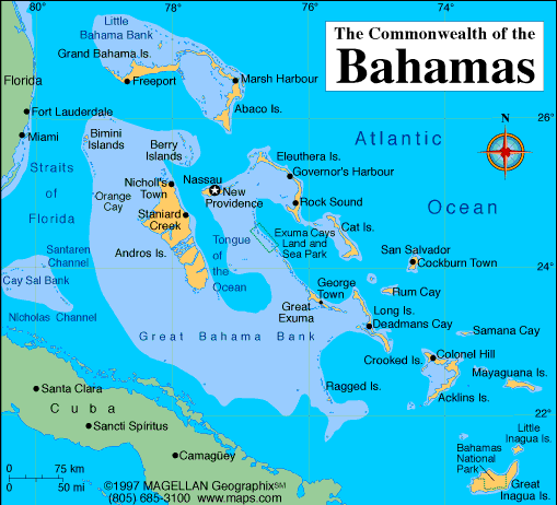 MAPAS DAS BAHAMAS