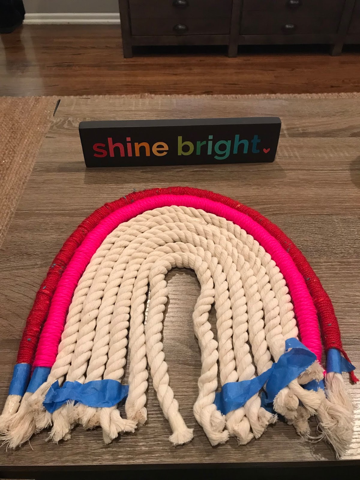 Lyndi's Projects: Yarn-Wrapped Rope Rainbow