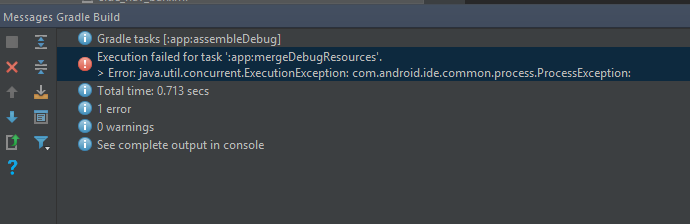 mergeDebugResources Hatası