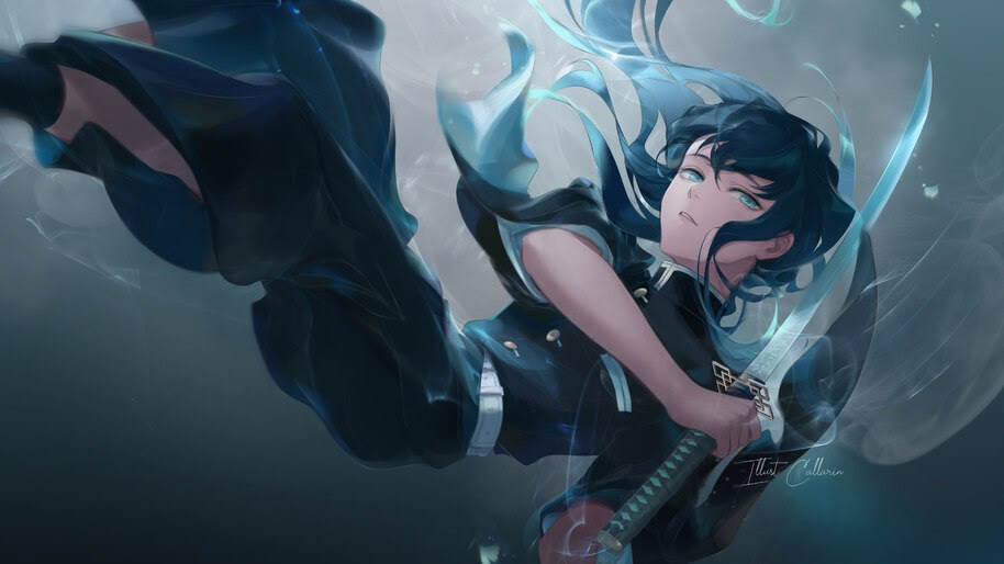 Muichiro Tokito, Katana, (Kimetsu no Yaiba), Muichiro 4K, #5.83 Wallpaper