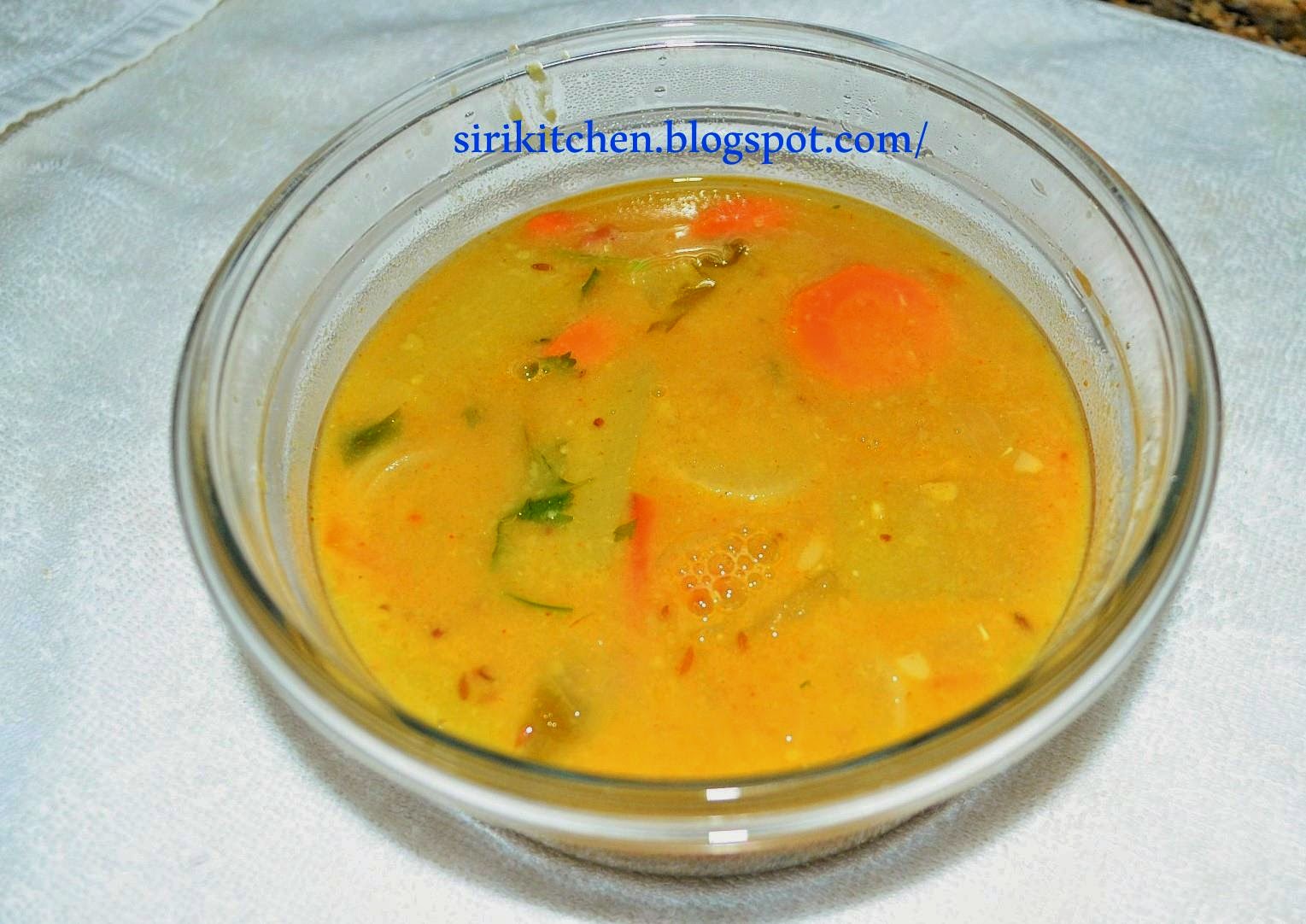 Siri's Kitchen: Mixed Vegetable Sambar