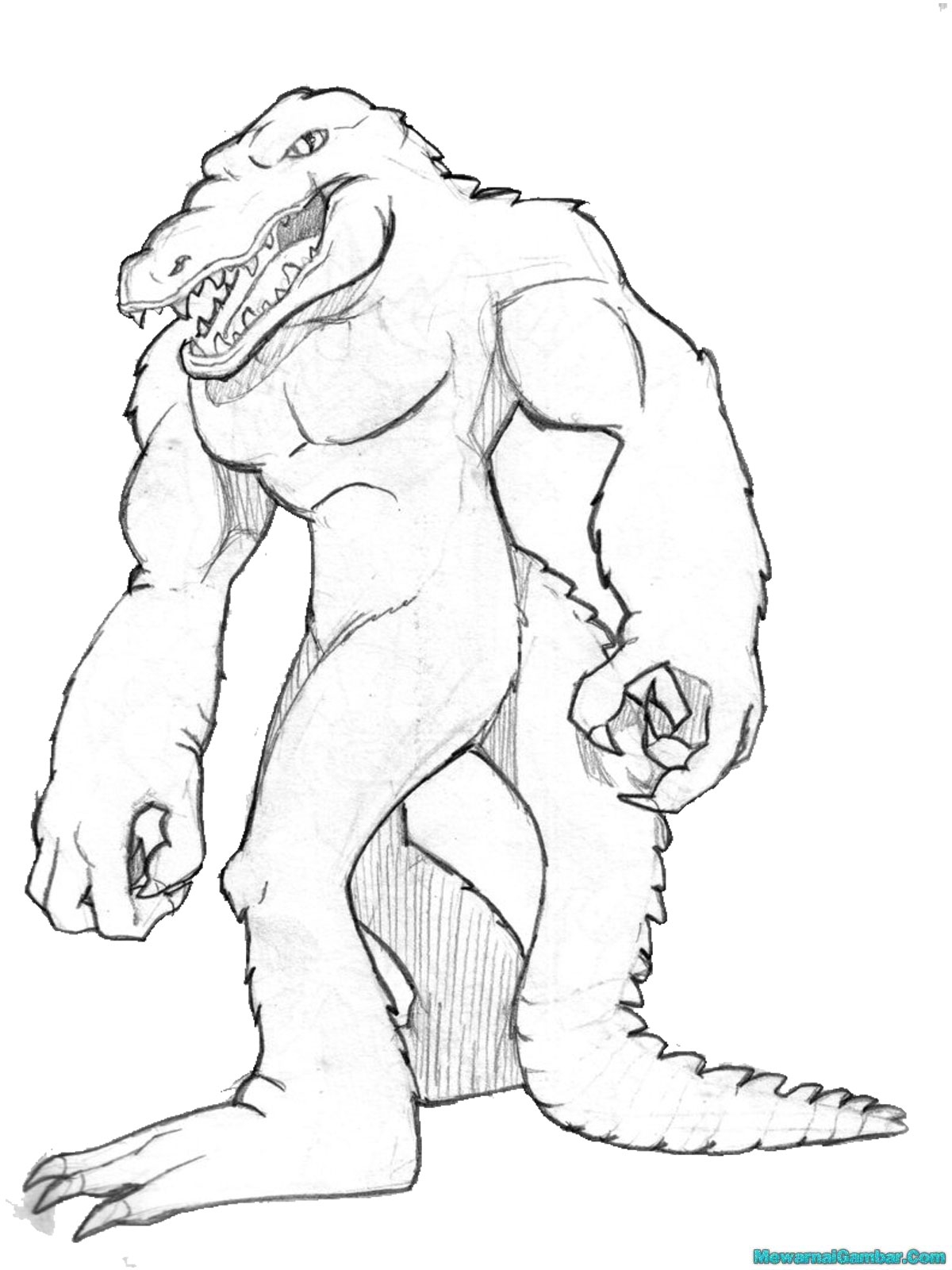 Mewarnai Gambar Alligator | Mewarnai Gambar