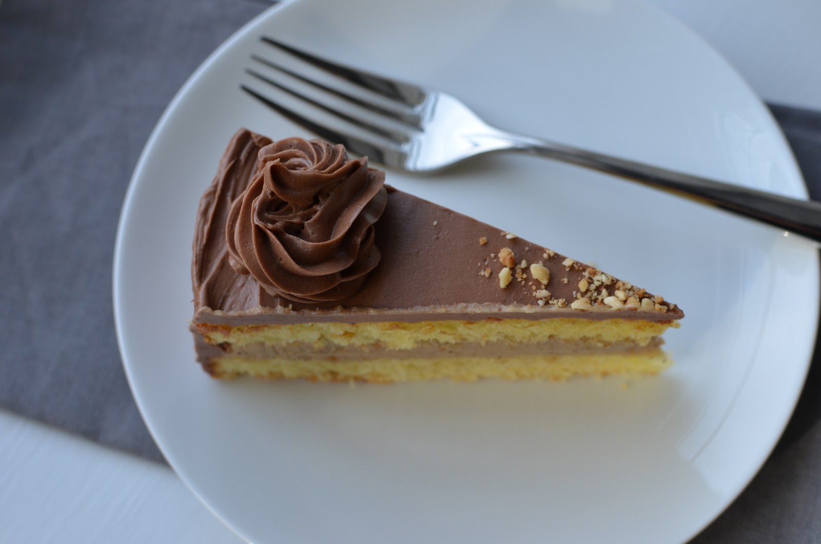 Playing with Flour: Hazelnut cake with praline and milk chocolate ...