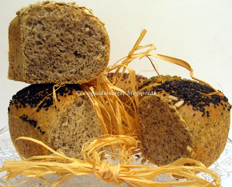 Cum Gaudio Magno: Ciambella "Tressette", ovvero Pane ai tre cereali e ...